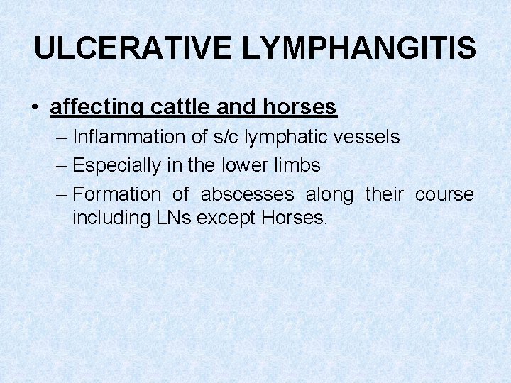 CASEOUS LYMPHADENITIS CLA Other names PSEUDOTUBERCULOSIS CHEESY GLANDS