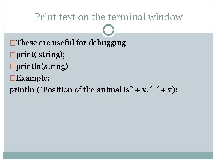 Simulating Motion and Implementing Animation B RAMAMURTHY Processing