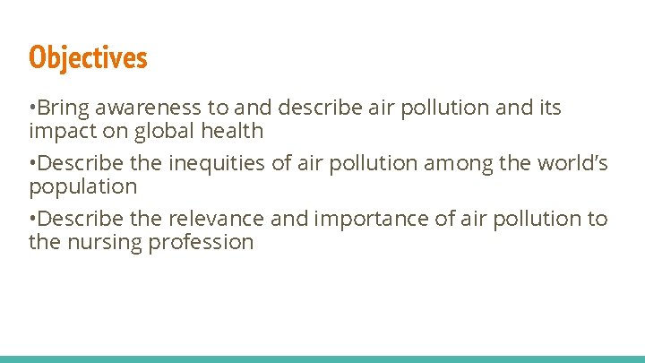 AIR POLLUTION Global Health Presentation Mikayla Byler Alexis