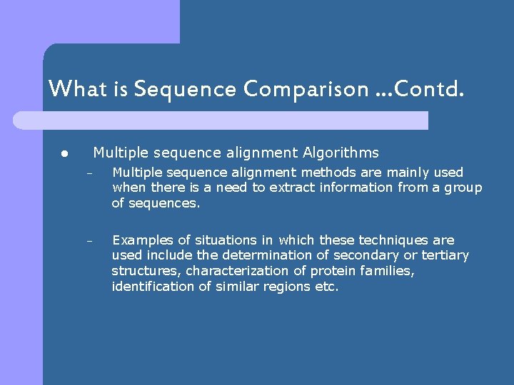 Correlogram Method for comparing BioSequences Gandhali Samant M