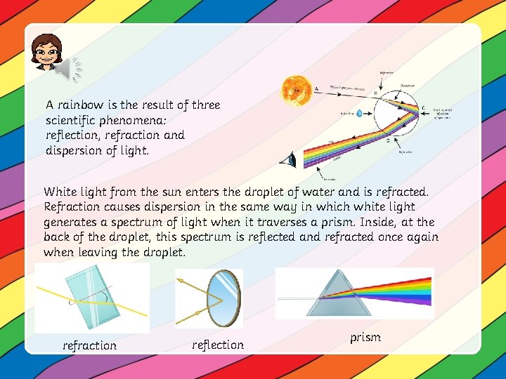 A rainbow is a meteorological phenomenon formed when