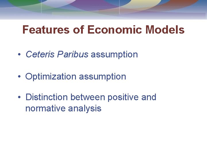 Chapter 1 Economic Models Slides created by Linda