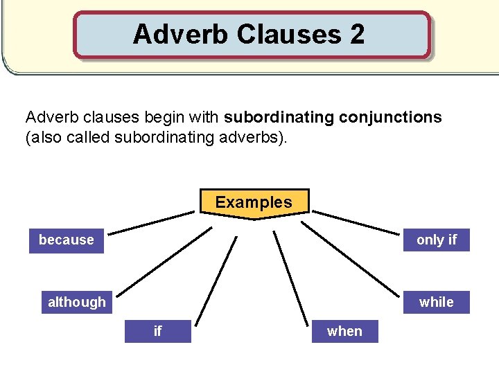 UNIT 19 Adverb Clauses Dance Lessons Yes You