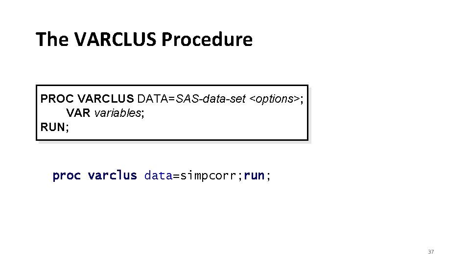 Model Development Variable Screening Variable Screening AKA Dimension