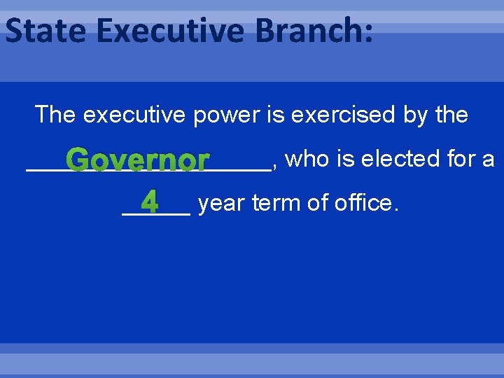 State Executive Branch Preview Activity What is the