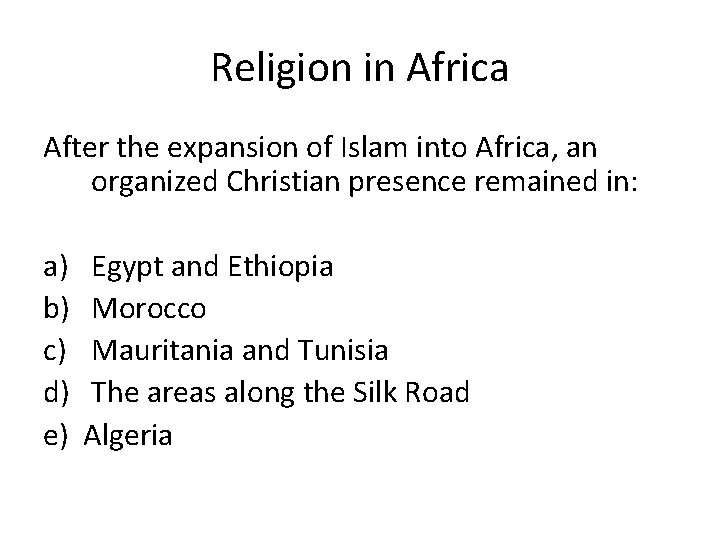 SubSaharan Africa APHistory Where has it been illustrated