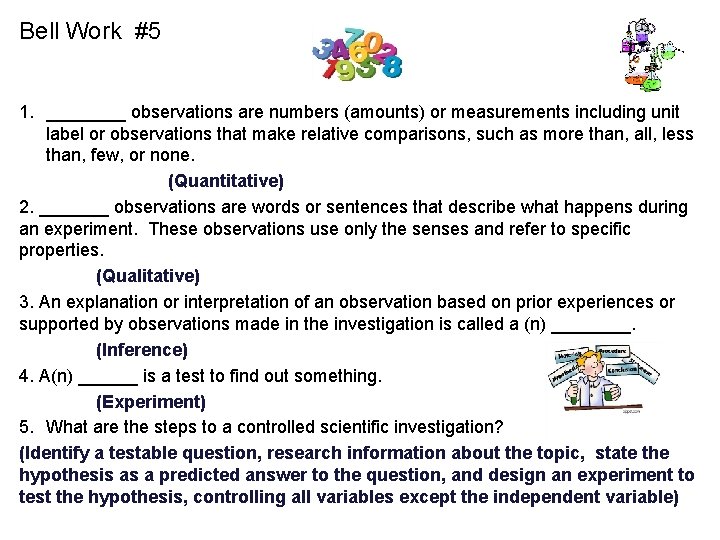 8 th grade Bell Work Earth Science 1