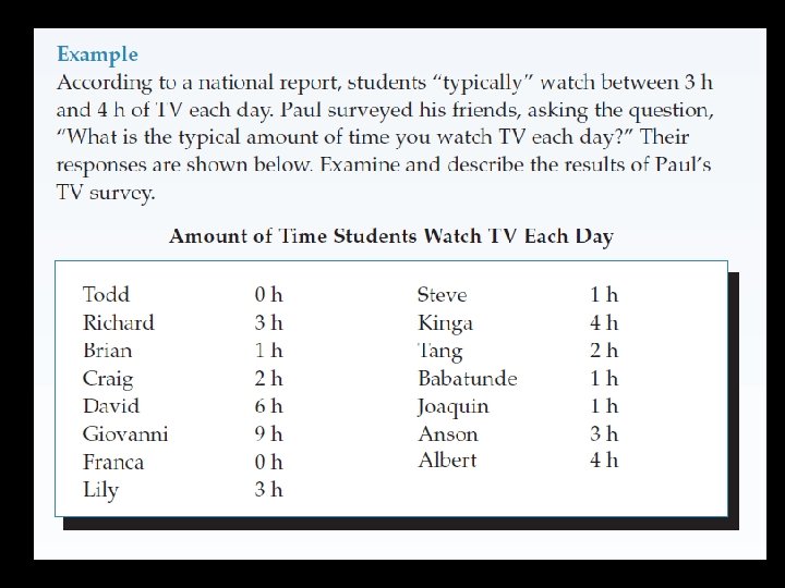 1 3 Describing Data Math 10 Ms Albarico