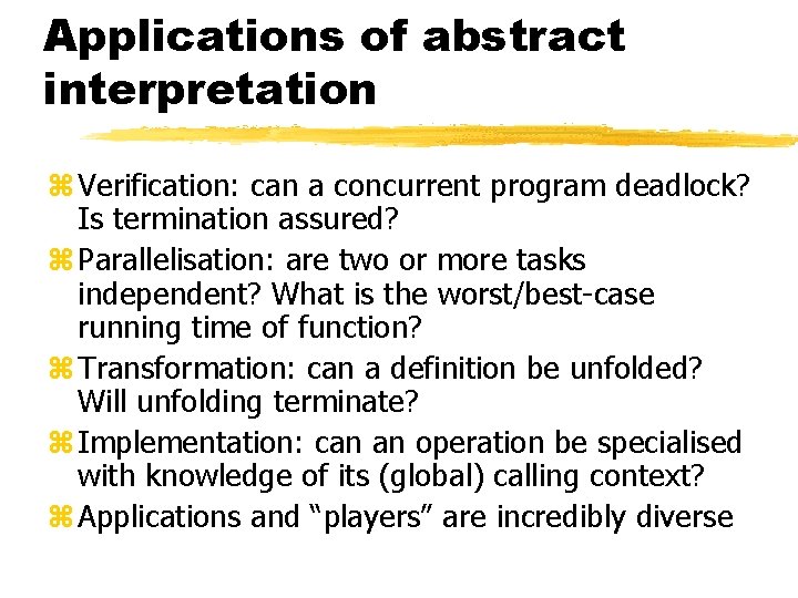 Introduction To Abstract Interpretation Andy King A M
