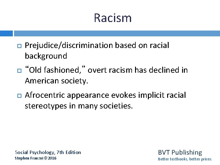 Chapter 6 Stereotypes Prejudice and Discrimination Learning Objectives