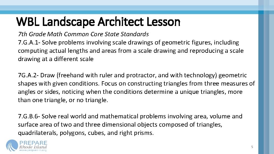 Work Based Learning in the K8 Classroom By