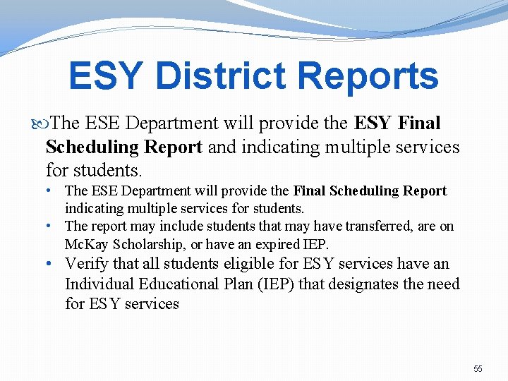 Extended School Year Services for Students with Disabilities