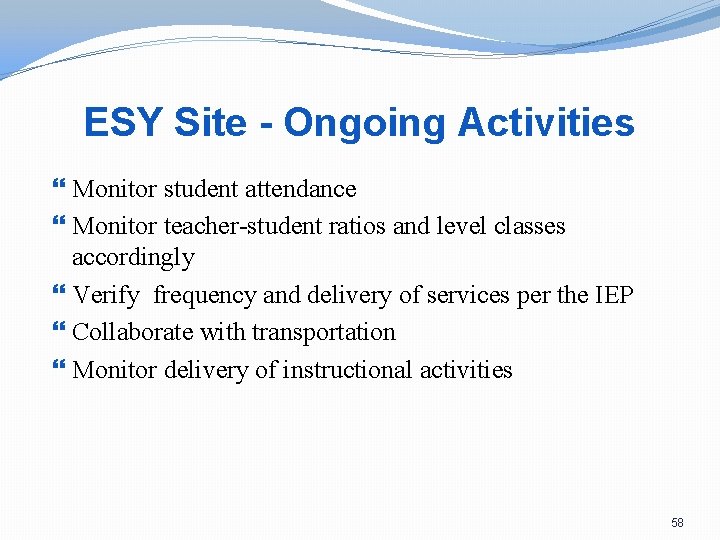 Extended School Year Services for Students with Disabilities