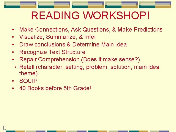 Welcome to Fabulous Fourth Grade By coming here