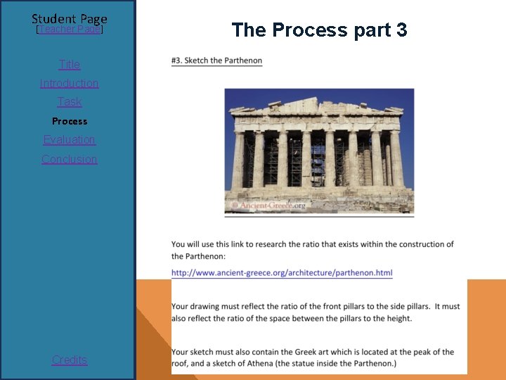 Student Page Teacher Page Webquest To recreate the