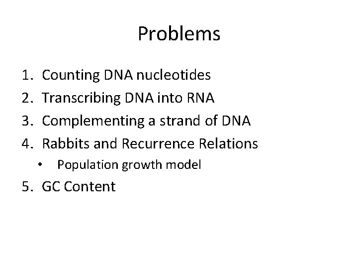 Things that may help with comprehension of bioinformatics
