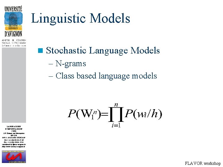 The SPEERAL Decoder NOCERA Pascal LABORATOIRE DINFORMATIQUE CERI
