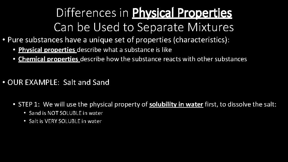 Skill Lab Mixture Separations Day 2 OBJECTIVE 1