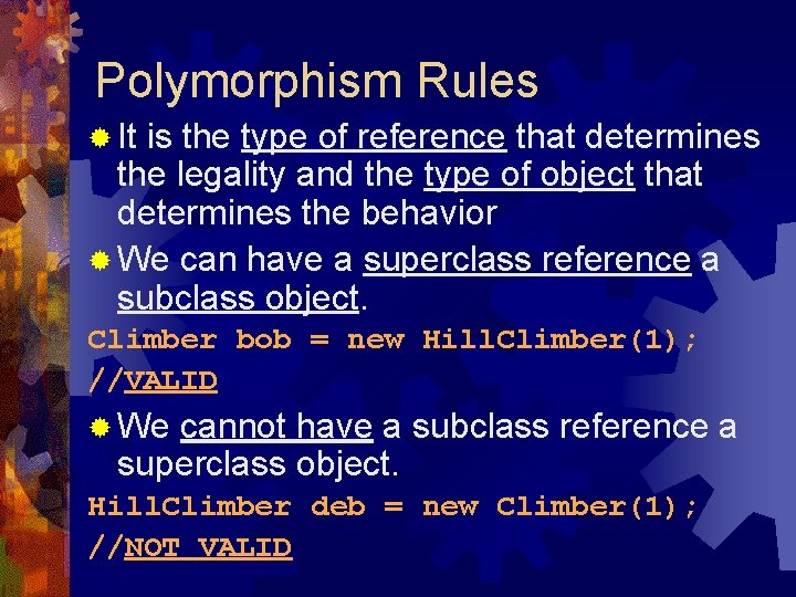 More Polymorphism Labs 7 10 Extra Notes Objective 2996