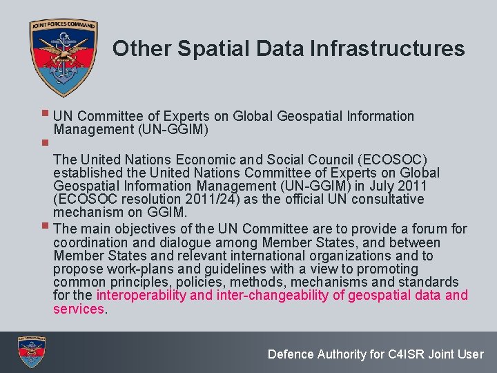 UK Mo Ds Spatial Data Infrastructure Brian Parish