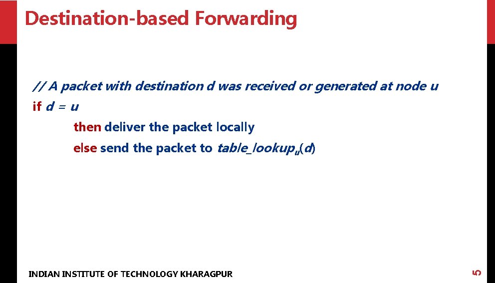 Routing Algorithms CS 60002 Distributed Systems INDIAN INSTITUTE