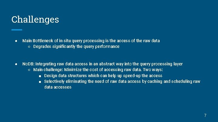No DB Efficient Query Execution on Raw Data