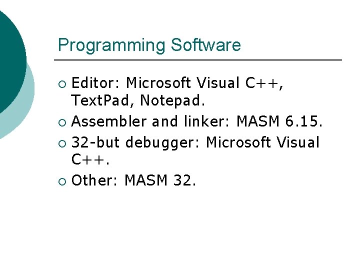 Assembly Language Basic Concepts IA32 Processor Architecture Hardware