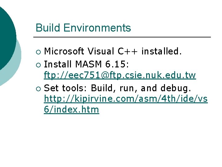 Assembly Language Basic Concepts IA32 Processor Architecture Hardware