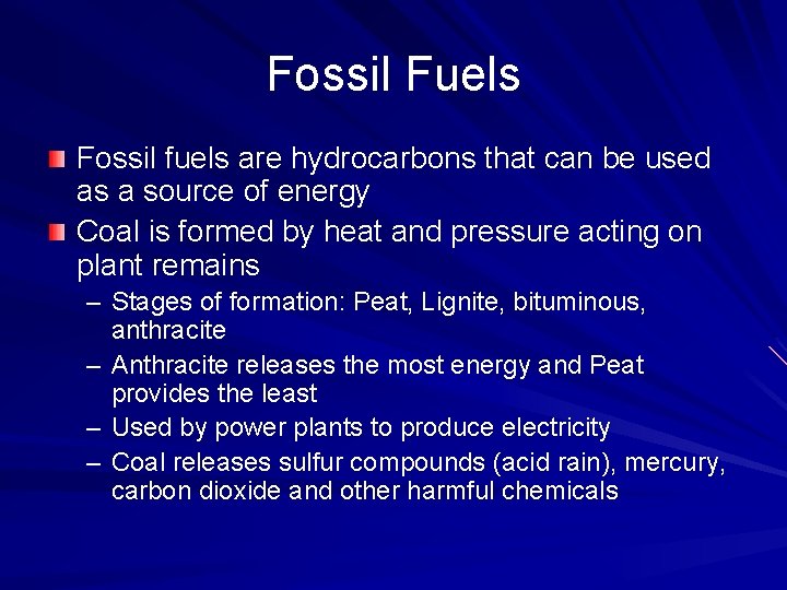 ENERGY AND MINERAL RESOURCES Renewable Vs NonRenewable Resources