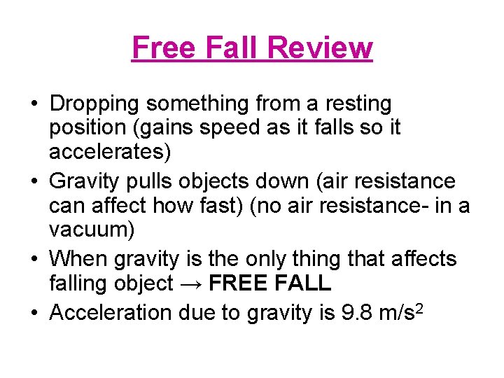 Gravity and Free Fall Felix Baumgartners supersonic freefall