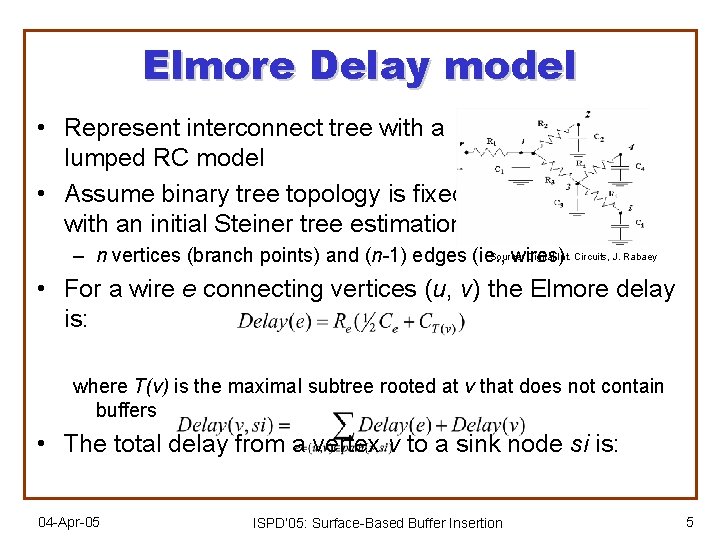 An Efficient Surfacebased Lowpower Buffer Insertion Algorithm Rajeev