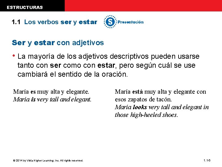 ESTRUCTURAS 1 1 Los verbos ser y estar