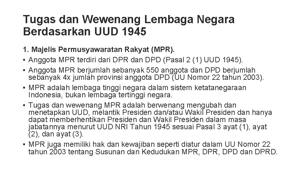Lembaga Lembaga Negara RI Menurut UUD Negara RI