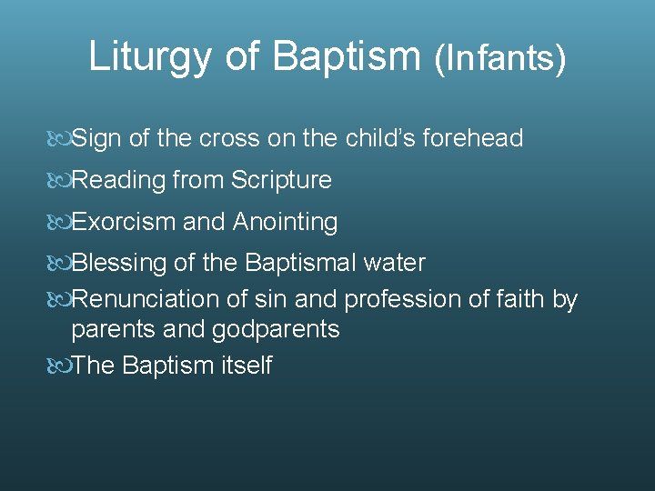 The Sacraments of Baptism and Confirmation Holy Spirit