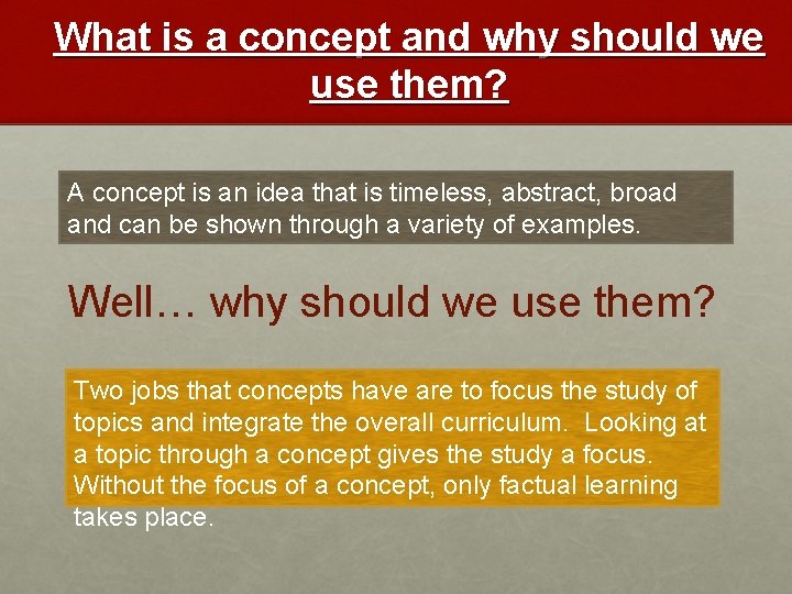 ConceptBased Instruction Teaching History Beyond the Facts This