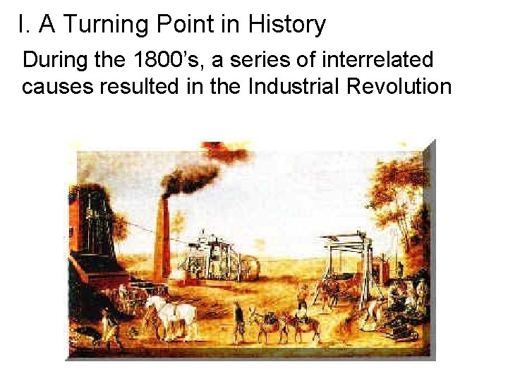 Chapter 20 The Industrial Revolution Begins Section 1