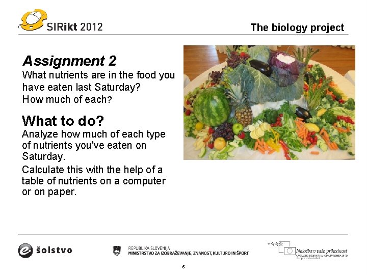 Cooperation on distance of eating habits and nutrition