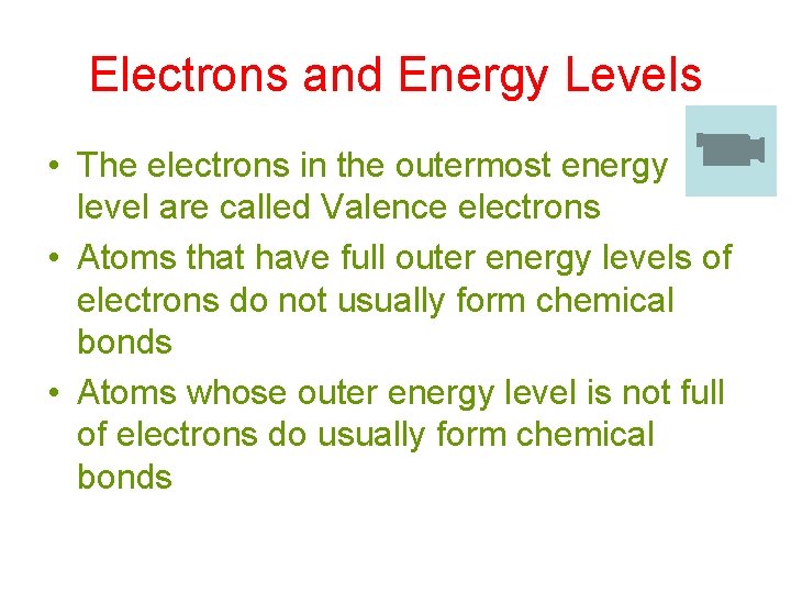 Chapter 7 Atoms and Bonding Section 1 What
