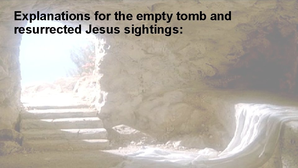 THE EMPTY TOMB John 20 1 9 Pastor