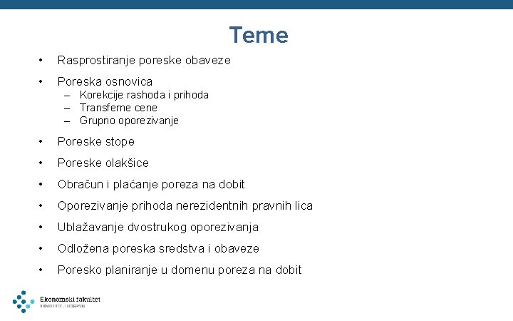 POREZ NA DOBIT PRAVNIH LICA U SRBIJI Javne
