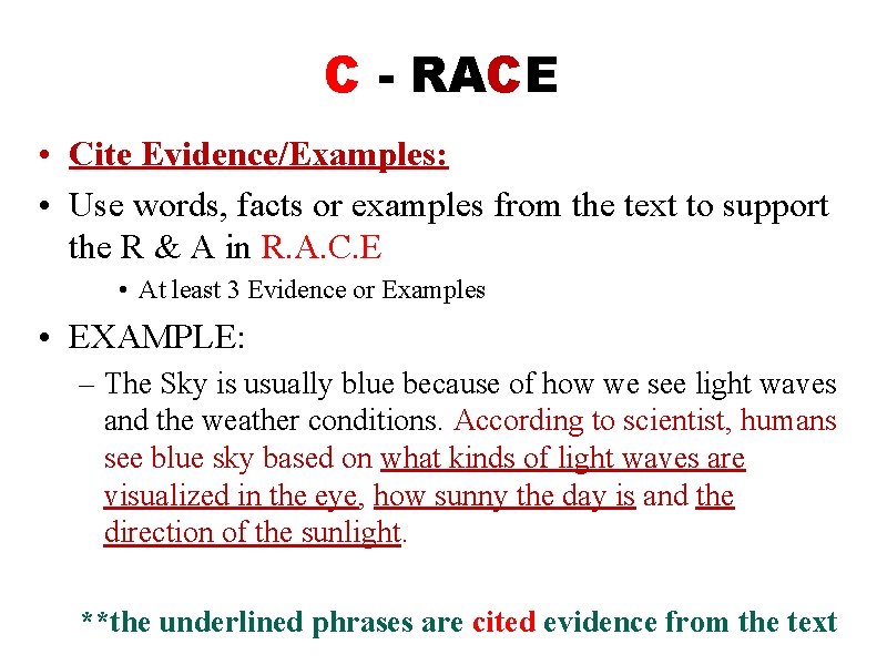 I just read a passage about what makes