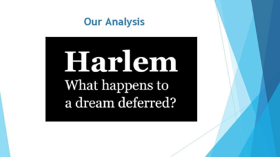 A Dream Deferred by Langston Hughes Ms Pacheco