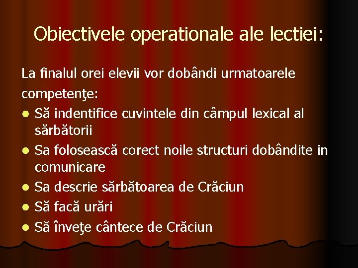 Proiect de lecie Disciplina Limba franceza Clasa aVa