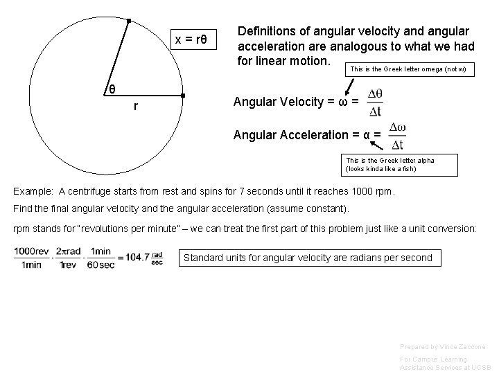 Physics 6 A Rotational Motion Prepared by Vince