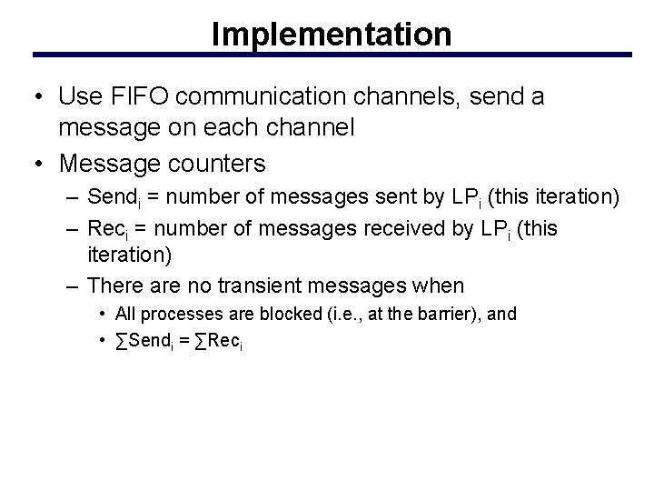 Parallel and Distributed Simulation Transient Messages Outline Transient
