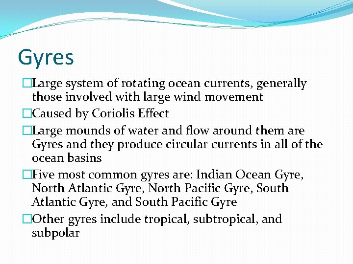 Gyres and Currents Made by Michael Kramer Coriolis