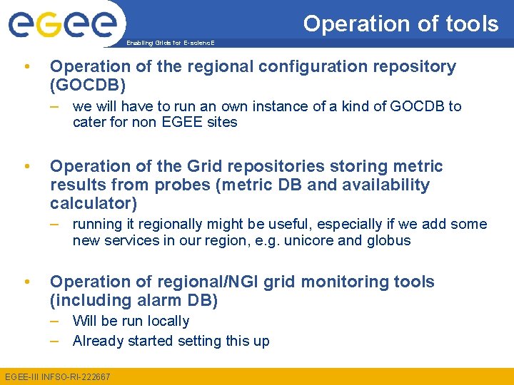 Enabling Grids for Escienc E ROC DECH Model