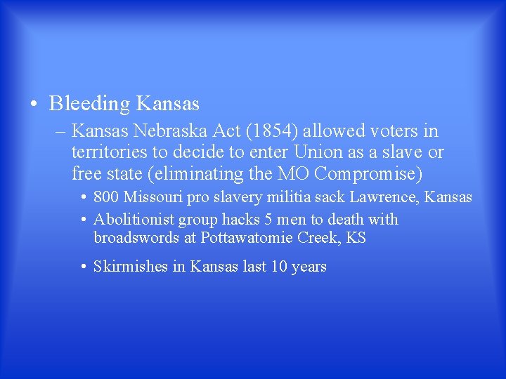 THE UNIVERSE OF BATTLE Civil War Reconstruction Notes