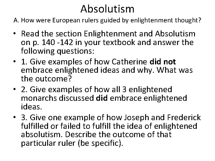 Absolutism and the Emergence of Great Britain England