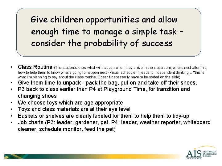 Building Independence in Preschool What is Independence Learning